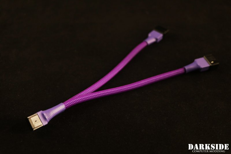 Darkside 4-pin Dual Fan Power Y-cable Splitter - Purple DS-0915 – Performance-PCs.com