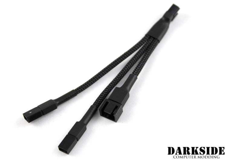 DarkSide CONNECT Y Cable - 3-Pin w/ Pass-Thru - 4" (Type 4s) DS-0367 – Performance-PCs.com