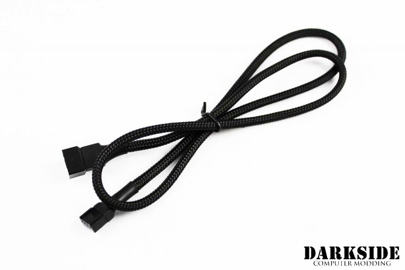 DarkSide 4-Pin 70cm (27") M/F PWM Fan Sleeved Cable - Jet Black DS-0578 – Performance-PCs.com