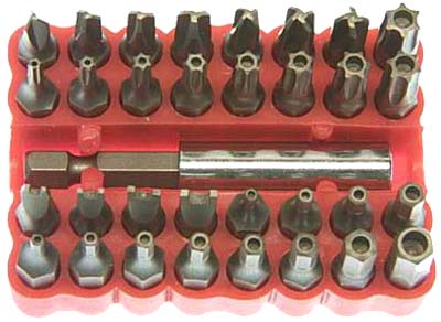 33pc Tamper Proof Screwdriver Bit Set PTC-56173 – Performance-PCs.com
