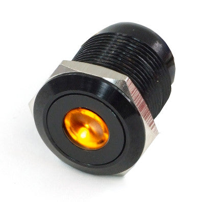 Vandal Resistant Illuminated Latching Switch - Black - 22/19mm - Orang ...