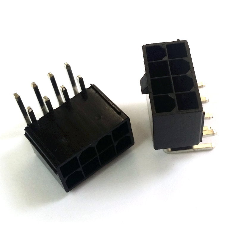8-Pin CPU/EPS Male Header Connector - 90% Angled - Black – Performance ...