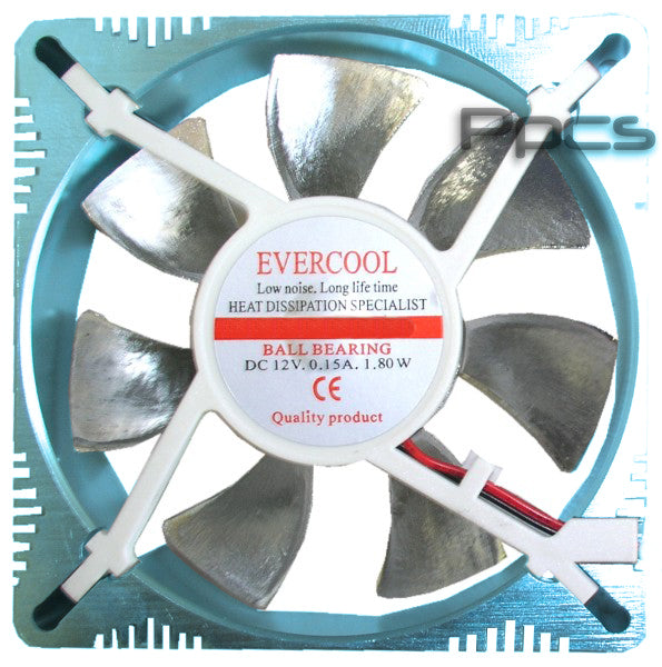 Evercool 80mm Aluminum Case Fan - Blue – Performance-PCs.com