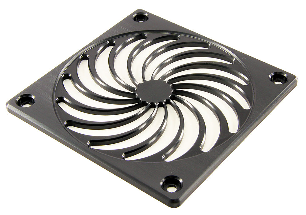 MNPCTech 120mm Machined Billet Theme Fan Grill - Turbo - Black ...
