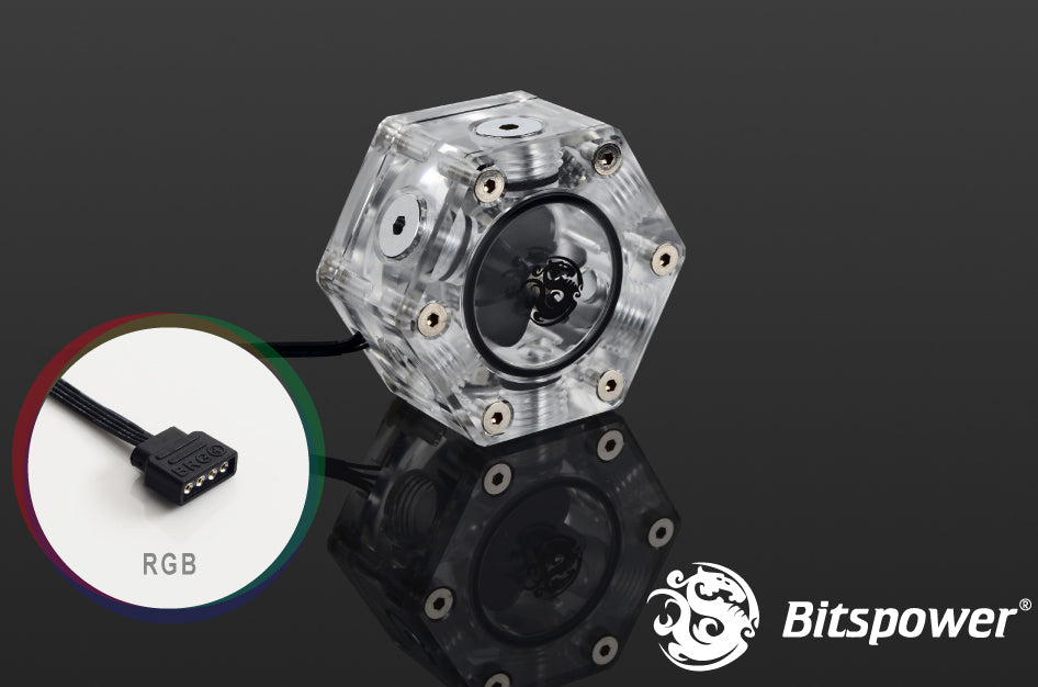 Bitspower Hexagon Flow Indicator - RGB BP-HFI-RGB – Performance-PCs.com