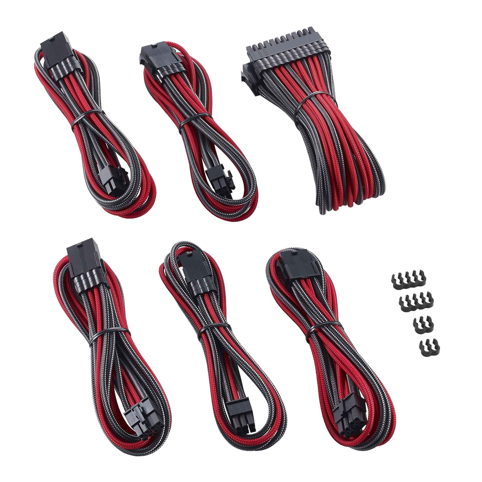 CableMod PRO ModMesh Cable Extension Kit - CARBON/RED CM-PCAB-BKIT-NKCR ...