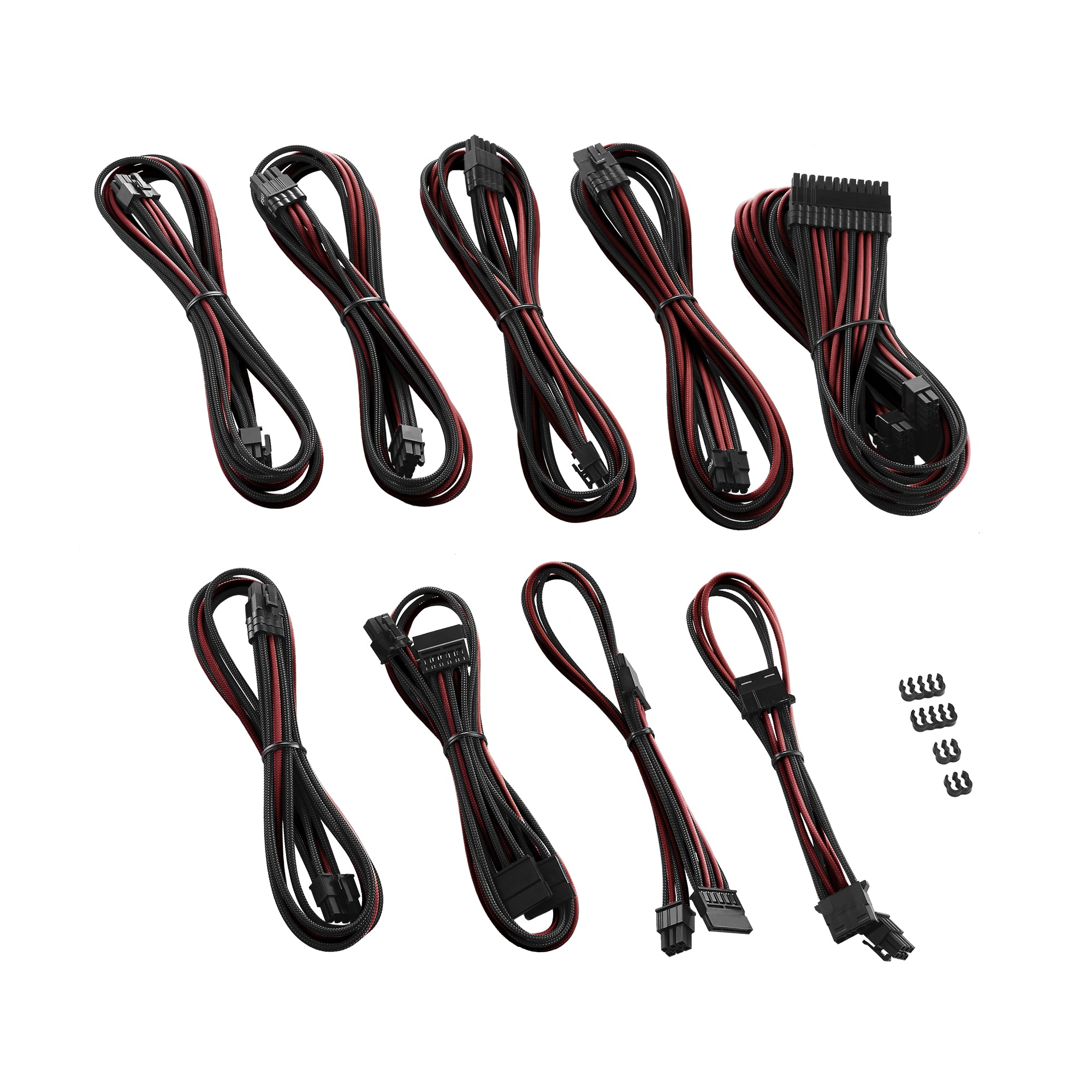CableMod PRO ModMesh E-Series G3 / G2 / P2 / T2 Cable Kit - BLACK/BLOOD ...