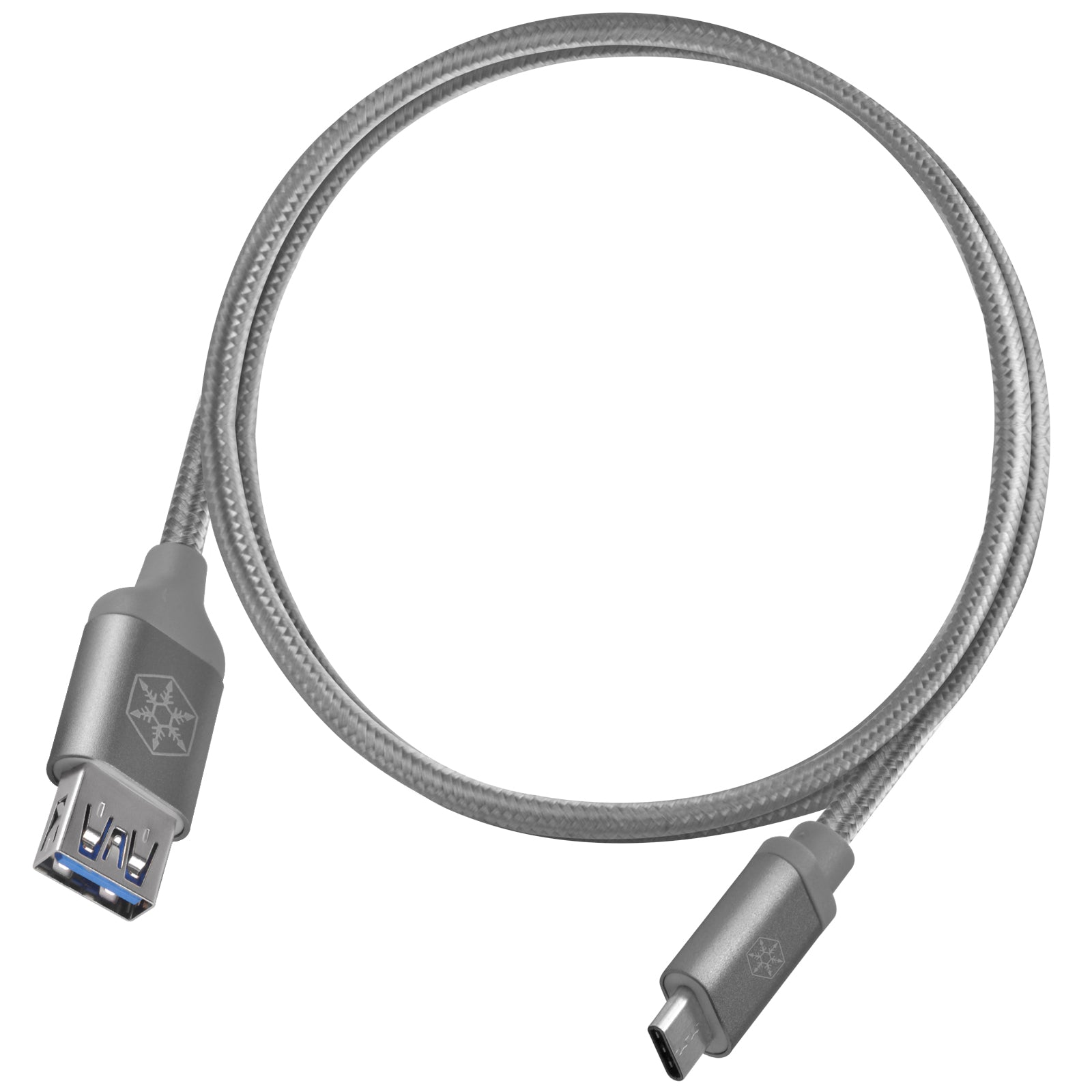 Silverstone Reversible USB-C to USB-A cable .5 meter - Charcoal SST ...