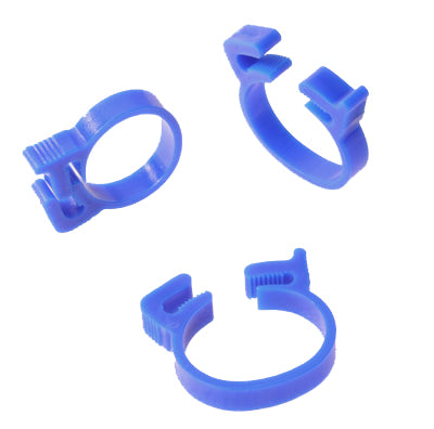 Monsoon UV Blue Delrin 3/8" (5/8" OD) Tubing Clamps - 10 Pack ...