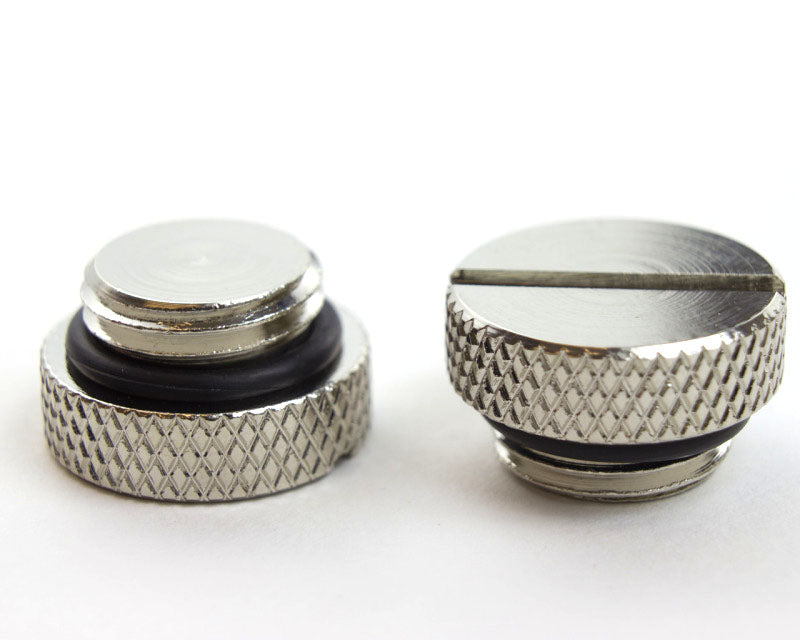 PrimoChill G1/4 Nickel Plated Brass Knurled Slit Plug - Silver Nickel ...