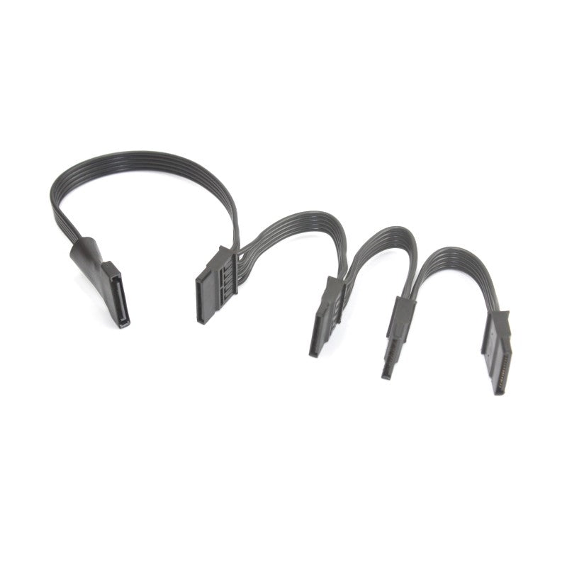 Premium Ribbon Wire 5-Pin SATA to 4x SATA Adapter Cable (Black ...